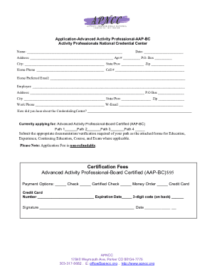 Fillable Online Activities Director - One Year Certificate Fax Email ...