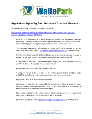 Fillable Online 5 Food Truck Licenses and Permits Needed in Minnesota ...