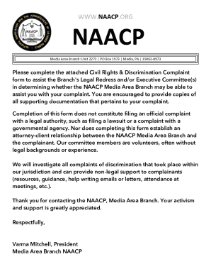 Fillable Online Media-Area-NAACP-Complaint-Form. ... Fax Email Print ...