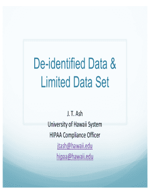 Fillable Online Understanding De-Identified Data, How to Use It in ...