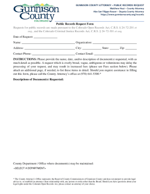 Fillable Online Public Records Request Form Requests for public records are made ... Fax Email ...