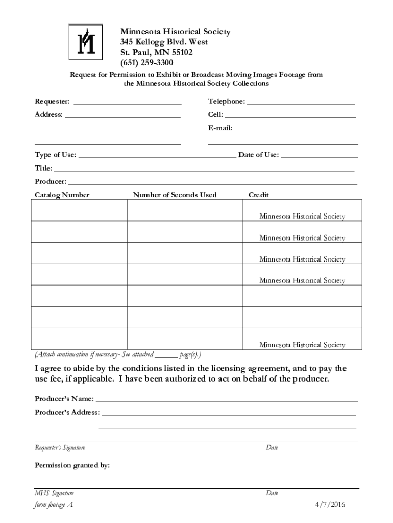 Fillable Online Image Use/Permission Request Fax Email Print - pdfFiller