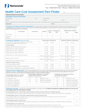 Fillable Online Health Care/LTC Cost Assessment Work Sheet Fax Email ...