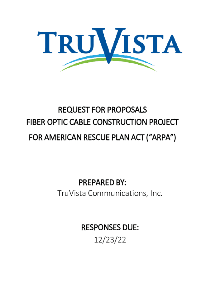 Fillable Online Request for Proposals Fiber Optic Cable Construction ...