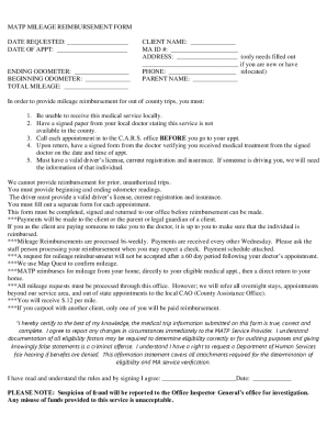 Fillable Online MATP Reimbursement Form Fax Email Print - pdfFiller