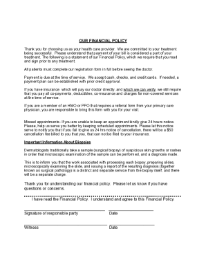 Fillable Online client financial policy and fee agreement Fax Email ...