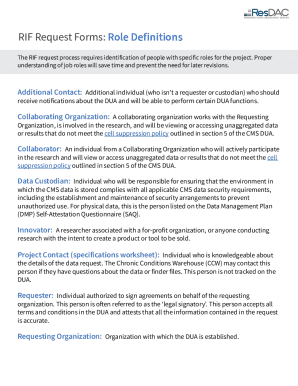 Fillable Online RIF Request Forms: Role Definitions Fax Email Print ...