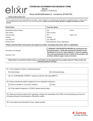 Fillable Online Coverage Determination Online Form Fax Email Print ...