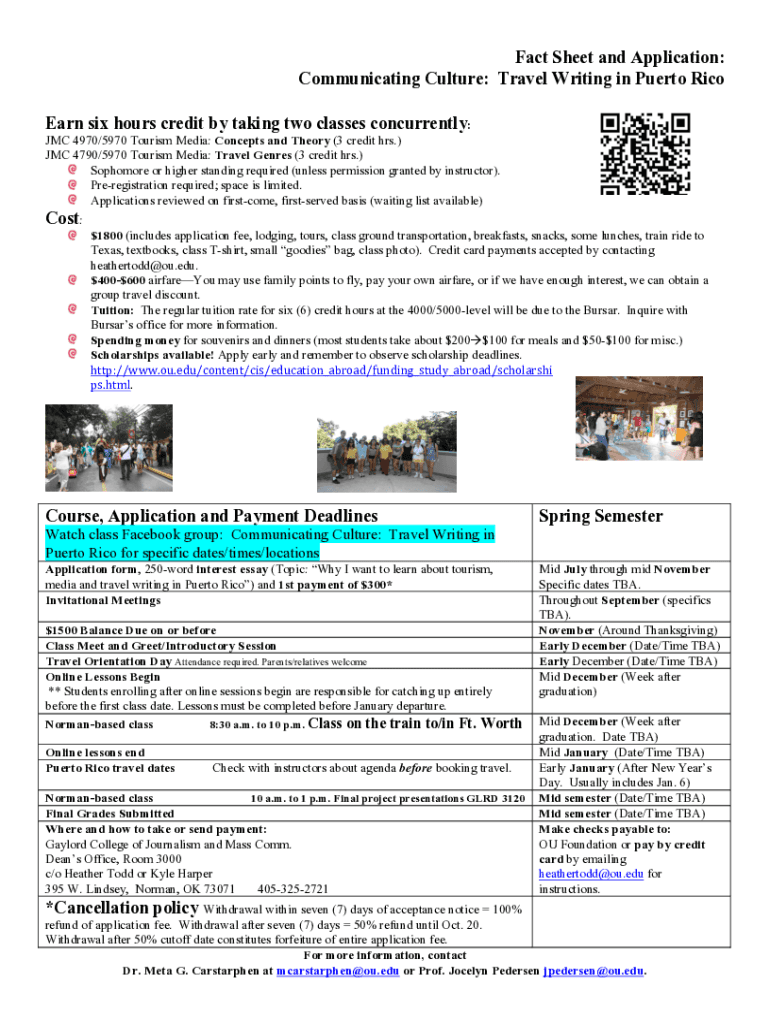 Fillable Online Fact Sheet and Application: Communicating Culture ...