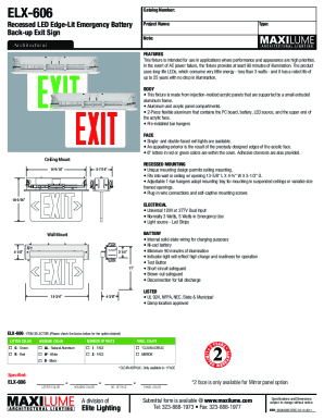 Fillable Online CX Series Recessed LED Edge Lit Exit Sign with ... Fax ...