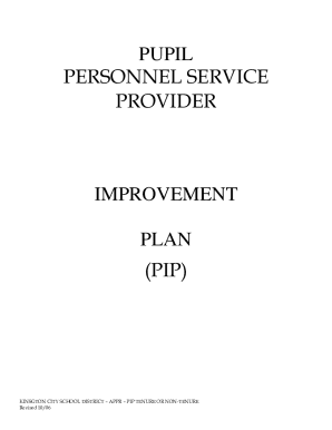Fillable Online Performance Improvement Plan (PIP) Form Fax Email Print ...