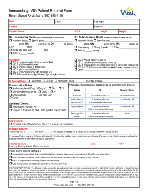 Fillable Online General Immunoglobulin Referral Form - Infusion Fax ...