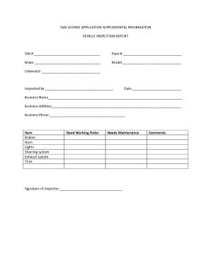 Fillable Online Vehicle Inspections - TLC Fax Email Print - pdfFiller
