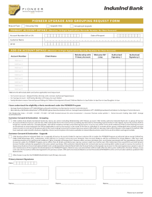 Fillable Online Account Upgrade and Grouping Form Fax Email Print ...