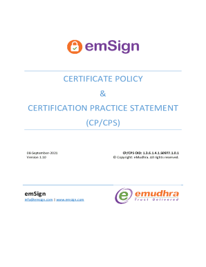 Fillable Online What is a Certificate Policy? Fax Email Print - pdfFiller