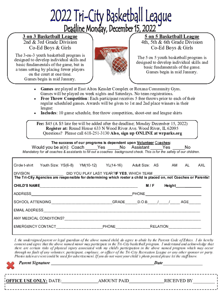 Fillable Online Score Hoops 3on3 Basketball: Phoenix, Arizona 3on3 ...