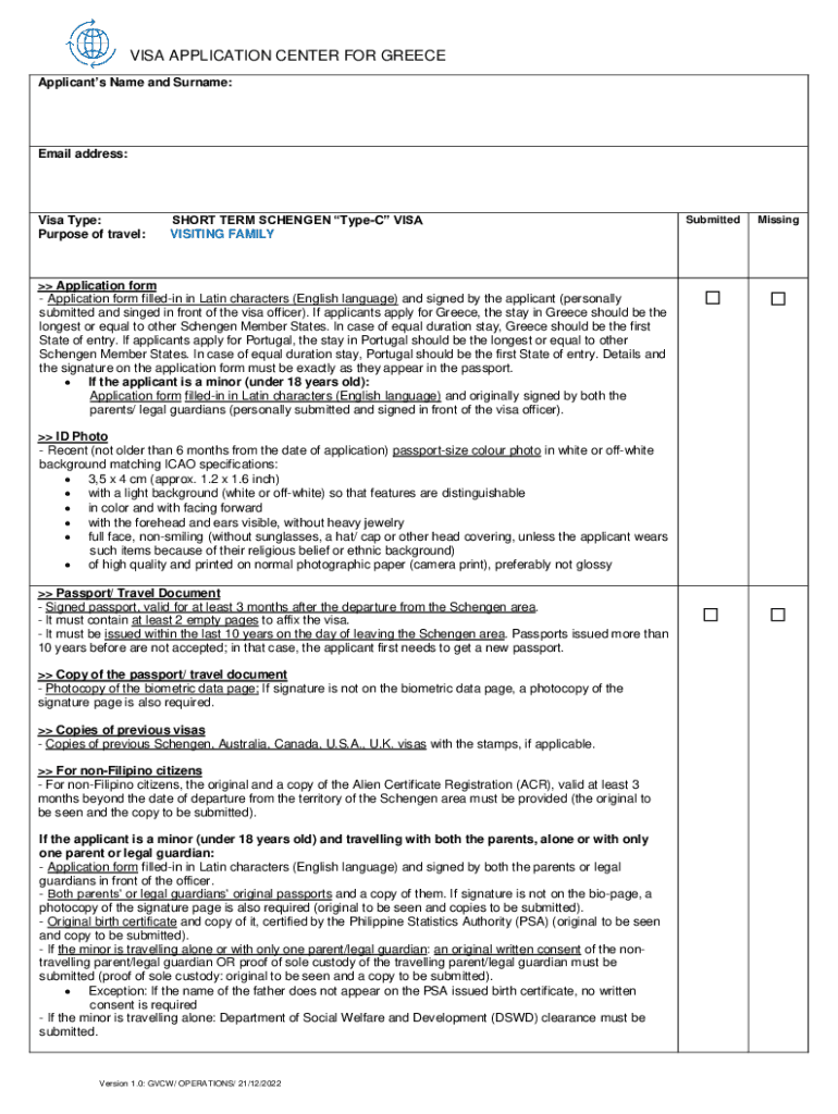 Fillable Online Applying for a Greece Schengen Visa in the US Fax Email ...