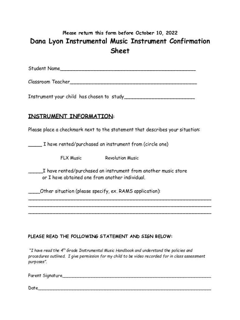 Fillable Online Instrument Confirmation Sheet Fax Email Print - pdfFiller