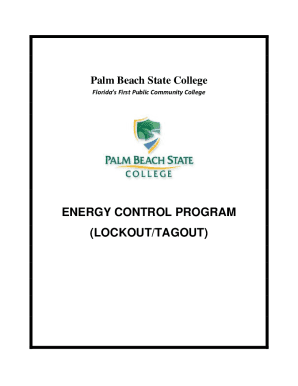 Fillable Online Energy control program (lockout/tagout) - Palm Beach ...