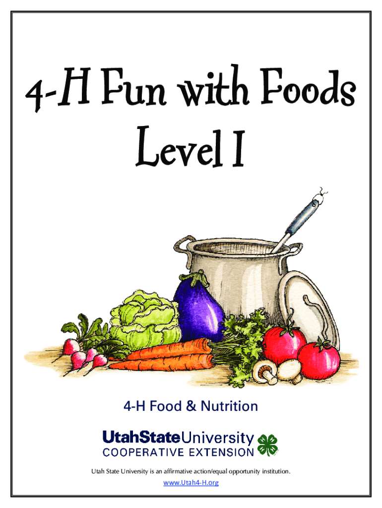 Fillable Online digitalcommons usu 4-H Food and Nutrition Project ...