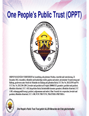 Fillable Online One People's Public Trust (OPPT) - Wirsindeins.org Fax ...