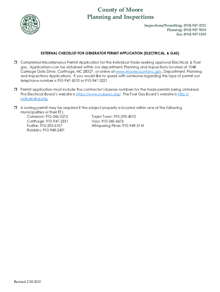 Fillable Online external checklist for residential building permit ...