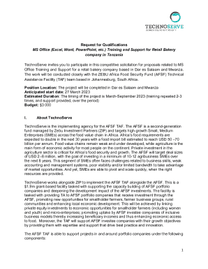 Fillable Online 1 Request for Qualifications MS Office (Excel, Word, ... Fax Email Print - pdfFiller