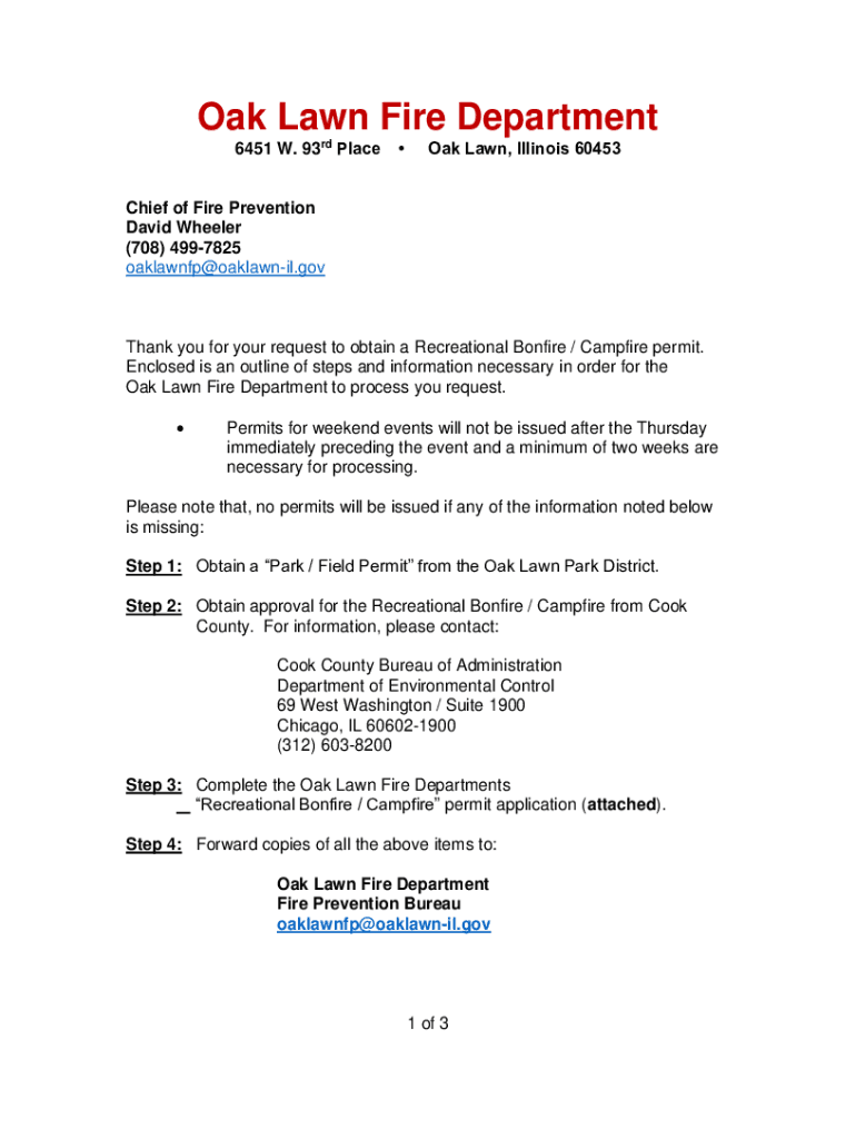 Fillable Online Thank you for your request to obtain a Recreational ...