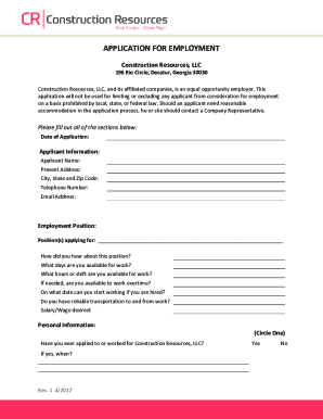 Fillable Online Credit Application - CR Fax Email Print - pdfFiller