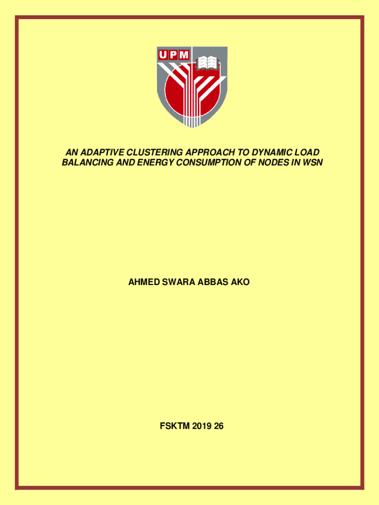 Fillable Online Psasir Upm Edu An Adaptive Clustering Approach To Dynamic Load Balancing Fax 