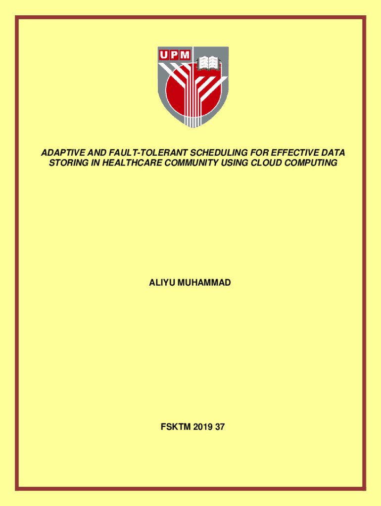 Fillable Online Psasir Upm Edu Adaptive And Fault Tolerant Scheduling