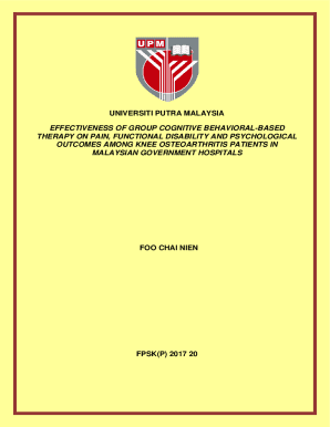 Fillable Online psasir upm edu Effectiveness of group cognitive ...