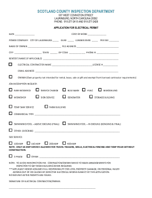 Fillable Online Scotland County Building Inspection - 507 W Covington ...