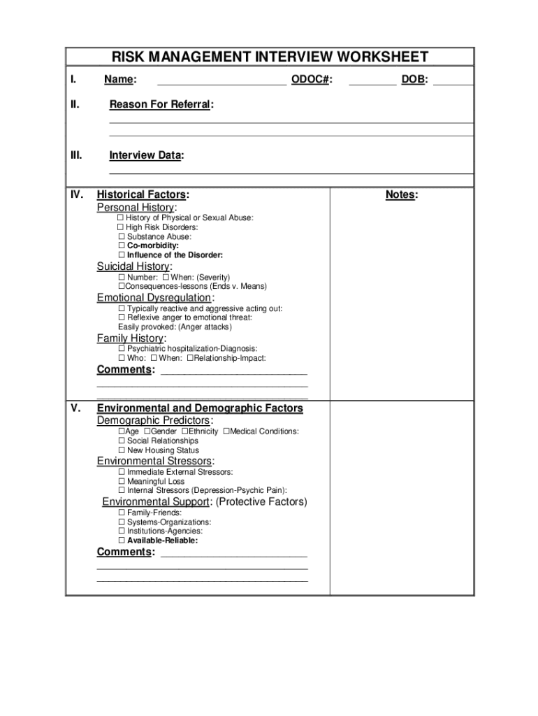 Fillable Online 35 Interview Questions for Risk Analysts (With Sample ... Fax Email Print ...