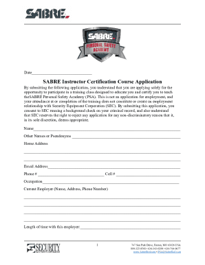 Fillable Online PSA - Civilian Instructor Candidate Application Fax ...