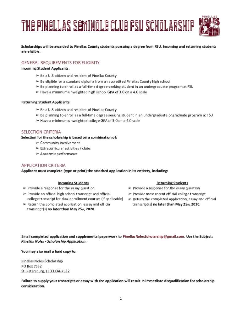 Fillable Online alumni fsu general requirements for eligibity - FSU ...