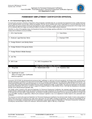 Fillable Online Form ETA-9089 Supporting Statement 508 Compliant Fax ...