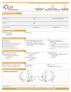 Fillable Online Schedule Your Mammogram Online Fax Email Print - pdfFiller
