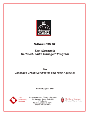 Fillable Online CPM Certificate Overview - Local Government Education ...