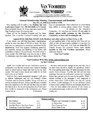 Fillable Online The Van Voorhees family in America : the seventh and ...