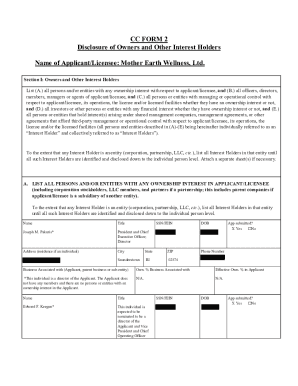 Fillable Online dbr ri CC FORM 2 Disclosure of Owners and Other ...