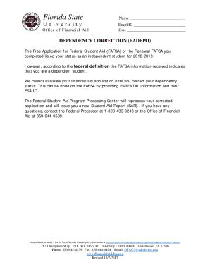 Fillable Online financialaid fsu Complete Your Free Application for ...