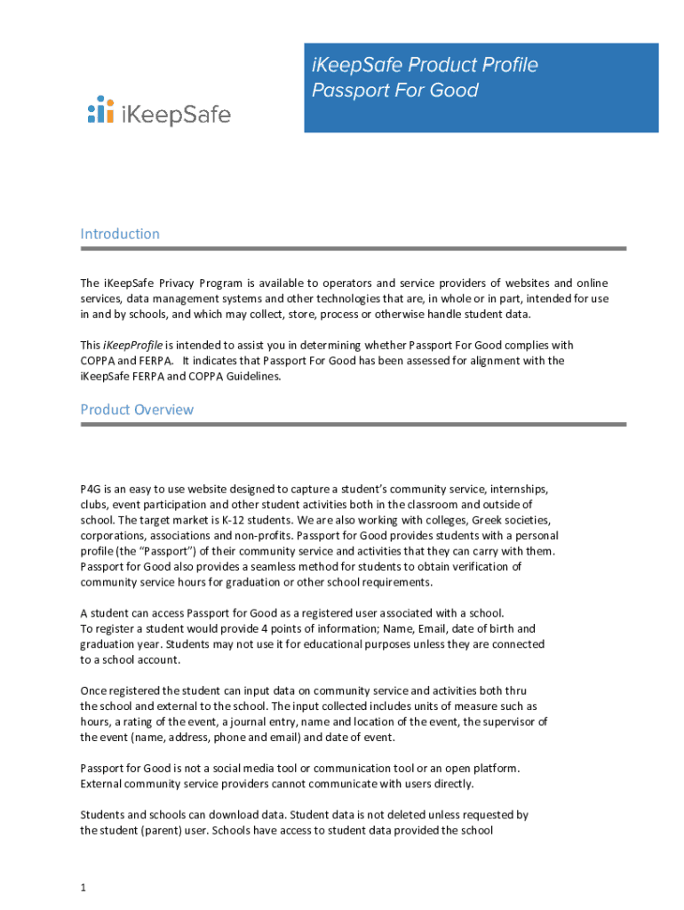 Fillable Online iKeepSafe Product Profile SkillsUSA My Career ...