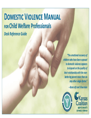 Fillable Online Domestic Violence Manual for Child Welfare ...