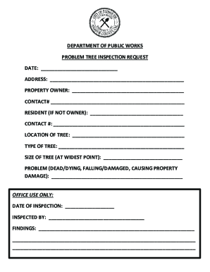 Fillable Online PROBLEM-TREE-INSPECTION-REPORT-1 Fax Email Print ...