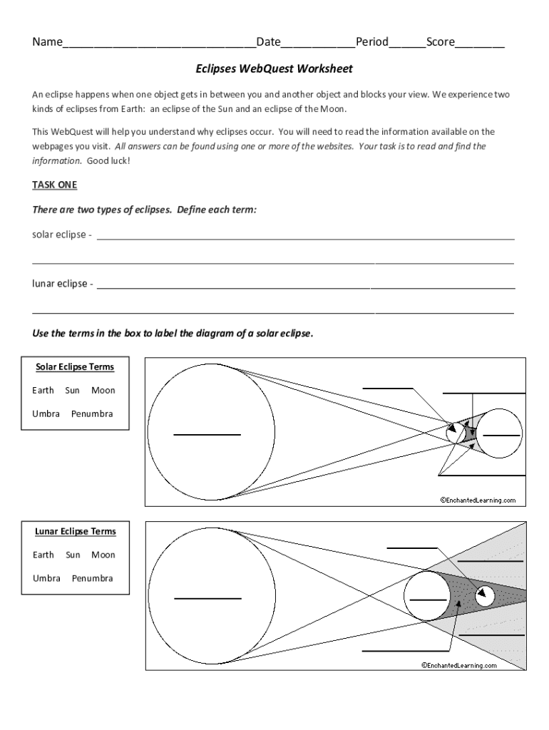 Fillable Online Solar & Lunar Eclipses Video for Kids - Generation ...