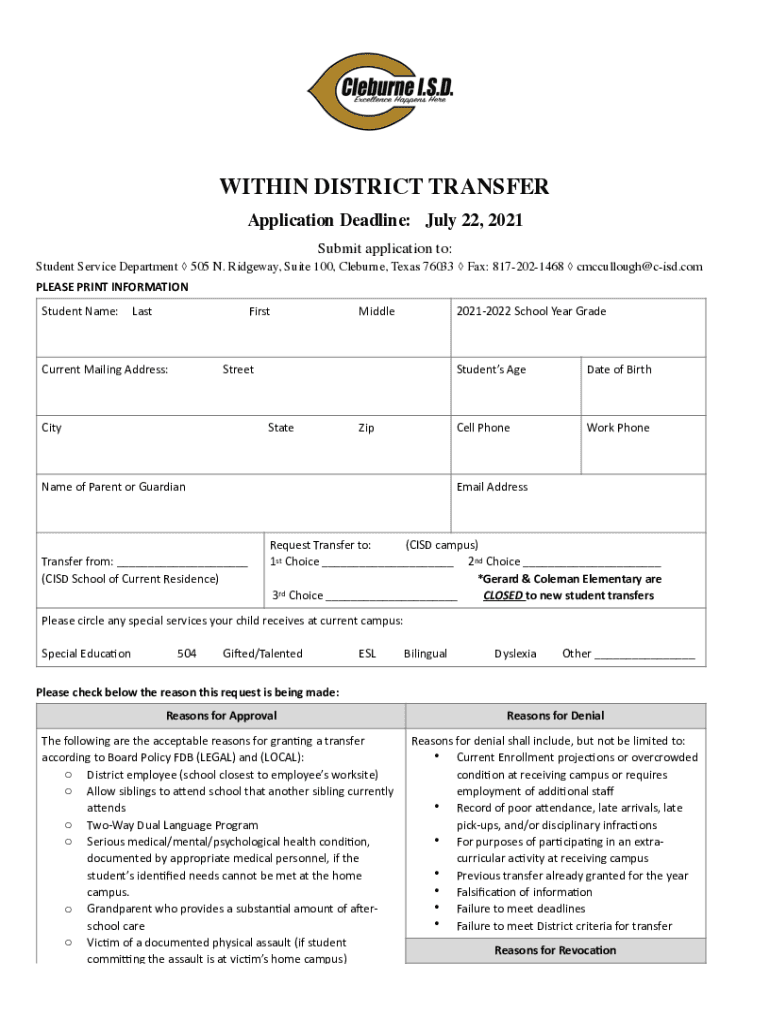 Fillable Online WSD 246 - Choice Request EnrollmentStudent Services Fax ...