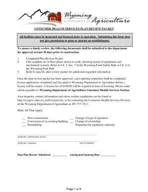 Fillable Online Consumer Health Services Plan Review Packet Fax Email ...