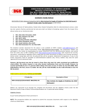 Fillable Online Directorate General of Hydrocarbons(DGH)Ministry of ...