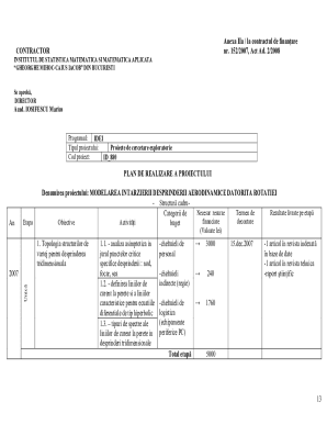 Fillable Online Anexa IIa / la contractul de finanare CONTRACTOR nr. 152 ... Fax Email Print ...